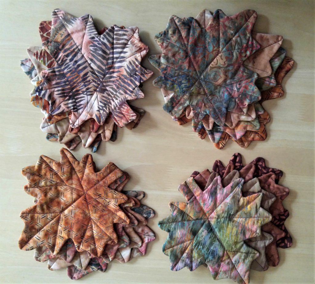 Set of 4 Maple Leaf Coasters – Designs to Share with You