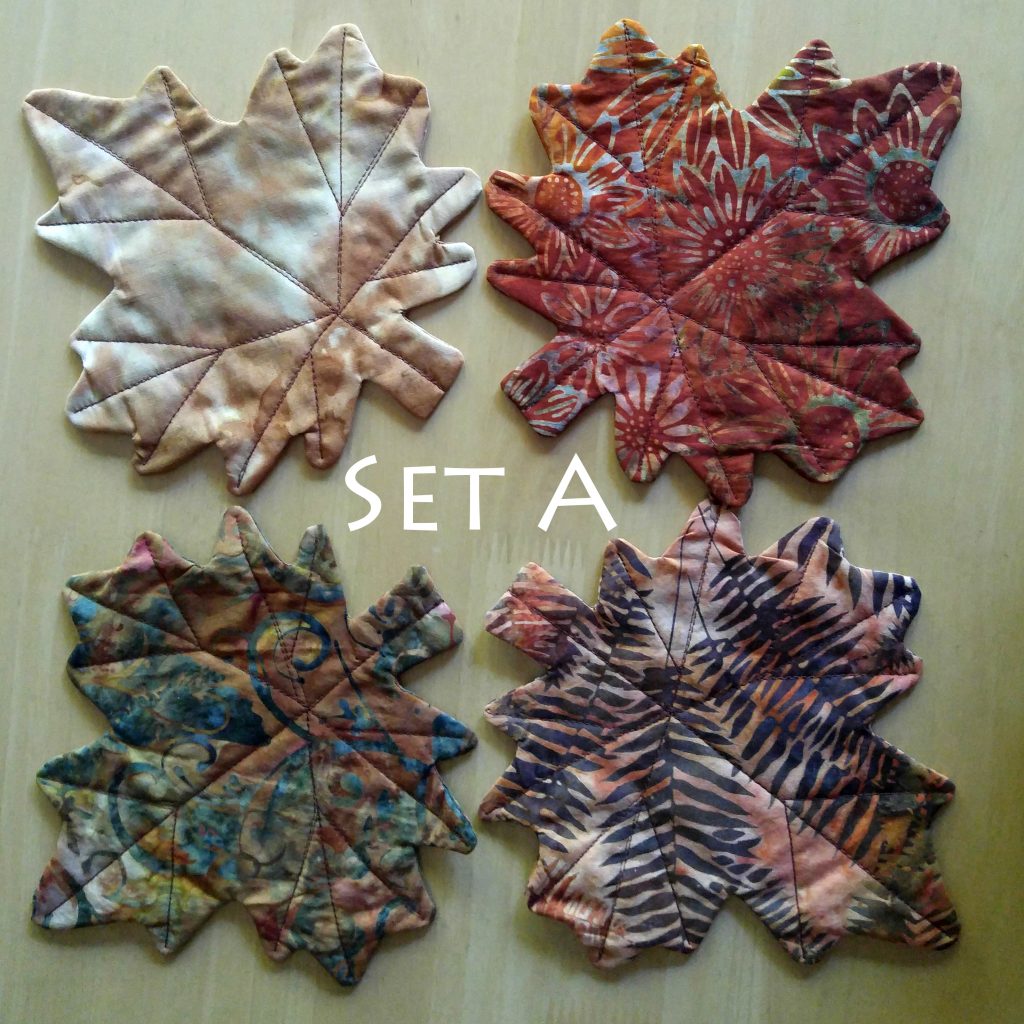 Set of 4 Maple Leaf Coasters – Designs to Share with You